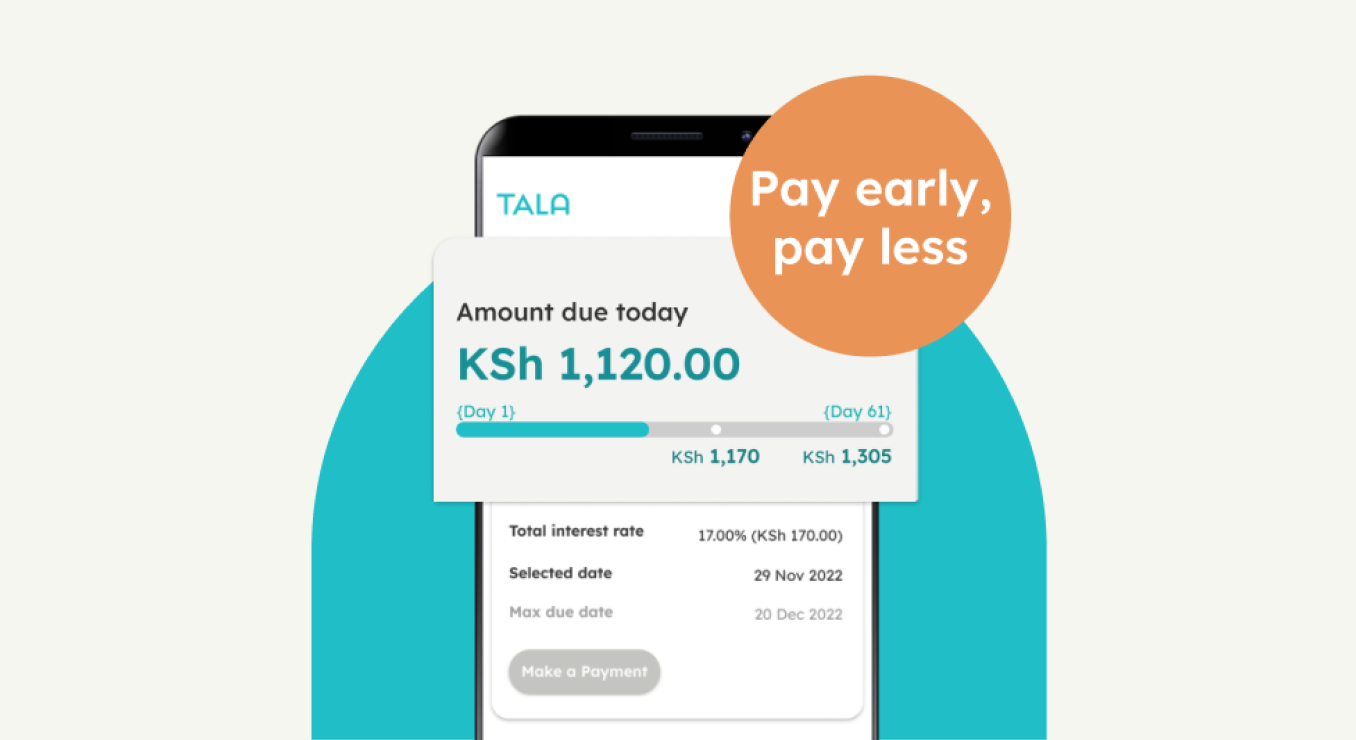 How to get a discount on Tala loans and other repayment tips - Tala Kenya